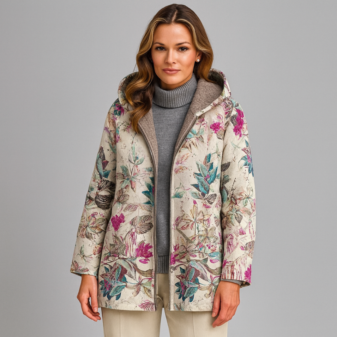 Mira™ - Stylish Floral Fleece Jacket – Lisa & Warren London